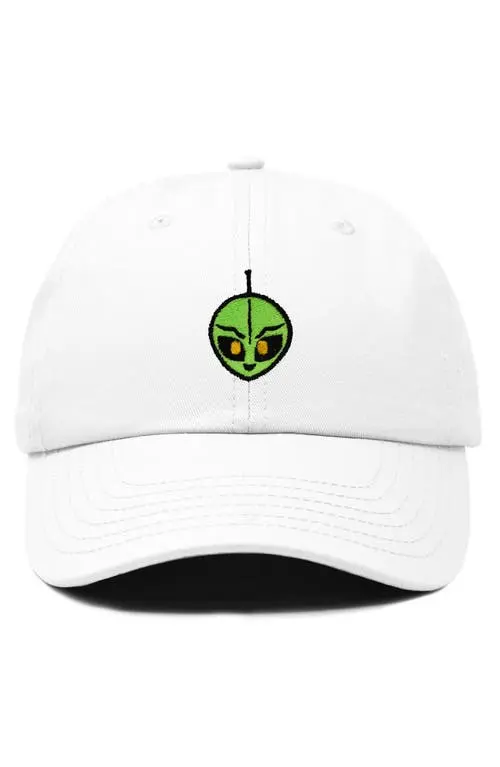 DALIX Duder Alien Baseball Cap - White