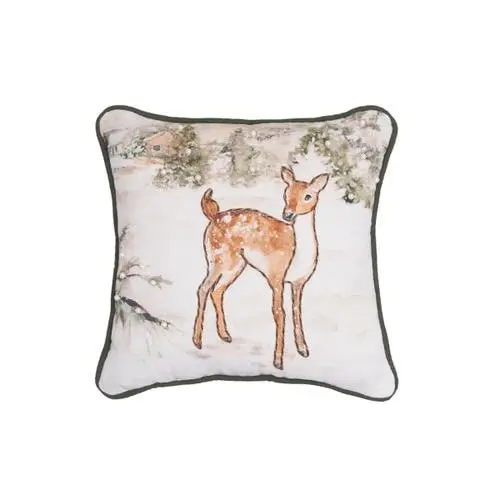C&F HOME Woodland Animals Throw Pillow - Orange