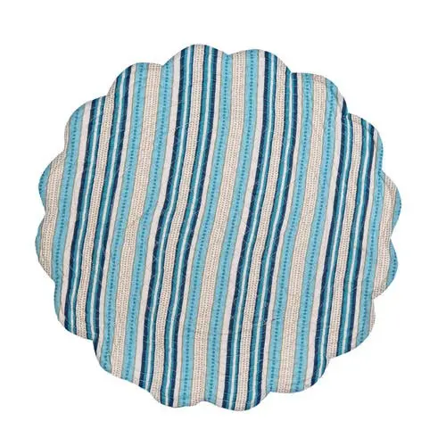 C&F HOME Bailey 100% Cotton Round Single Quilted Placemat 17"