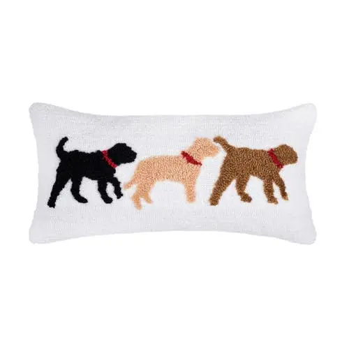 C&F HOME Pets Trio Hooked Throw Pillows - Brown