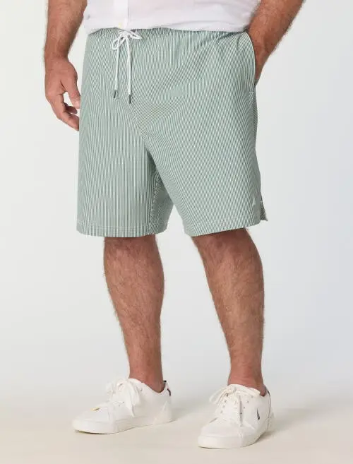 NAUTICA Big & Tall Seersucker Swim Trunks - June Bug