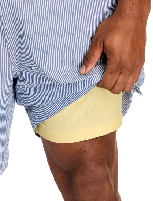NAUTICA Big & Tall Seersucker Swim Trunks - Windsurf Blue