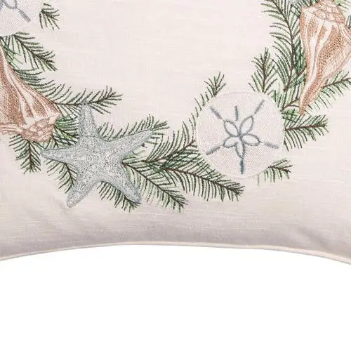 C&F HOME Shell Wreath Throw Pillow