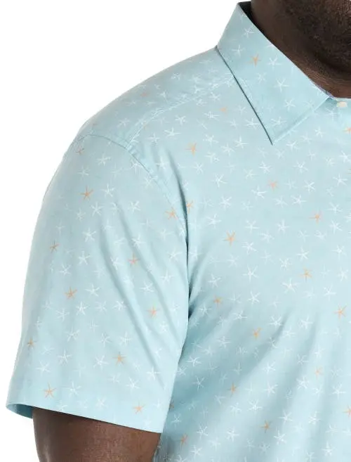 NAUTICA Big & Tall Starfish Printed Sport Shirt