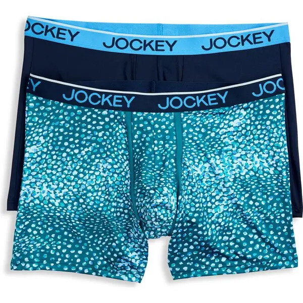 JOCKEY Big & Tall 2-pk Chafe-proof Micro Boxer Briefs V4 - Pebble Teal