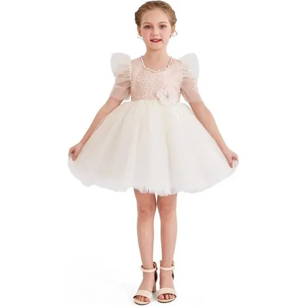 TULLEEN Puff Bloom Tulle Dress - Pink