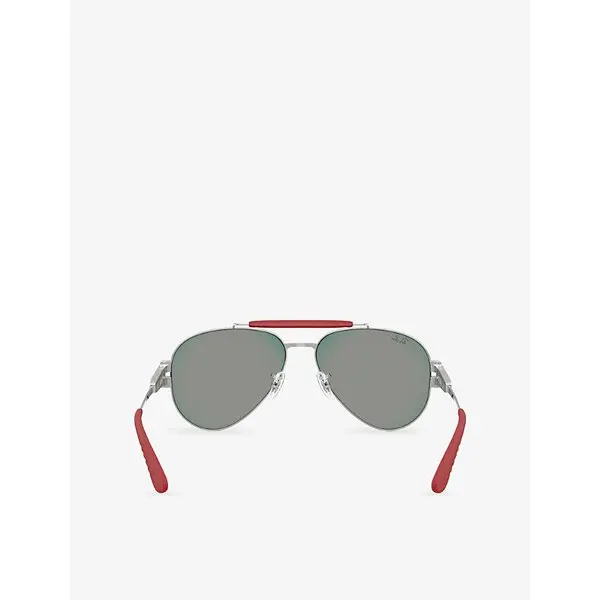 Ray-ban X Scuderia Ferrari Aviator Sunglasses - Silver
