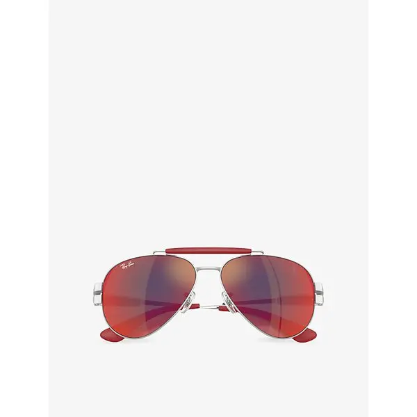 Ray-ban X Scuderia Ferrari Aviator Sunglasses - Silver