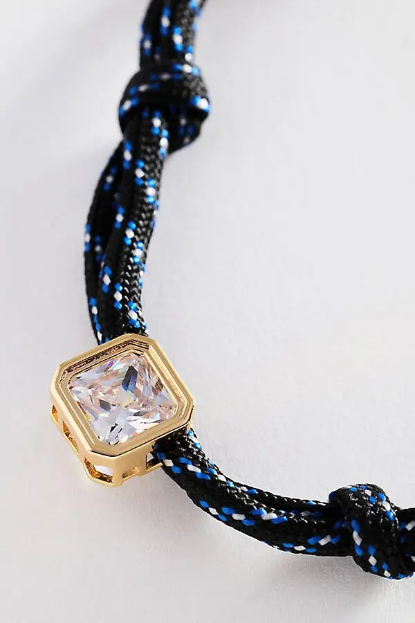 Anthropologie Knotted Double-cord Crystal Necklace
