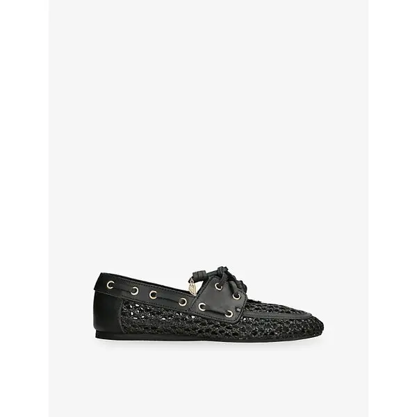 ANCIENT GREEK SANDALS Pliaria Raffia And Leather Boat Shoes