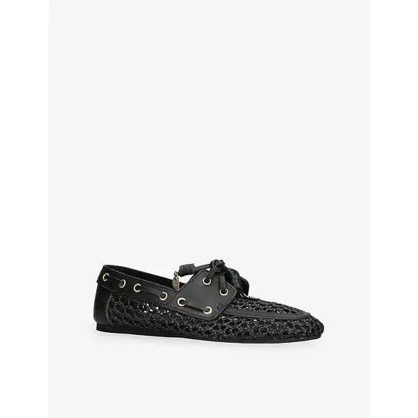 ANCIENT GREEK SANDALS Pliaria Raffia And Leather Boat Shoes