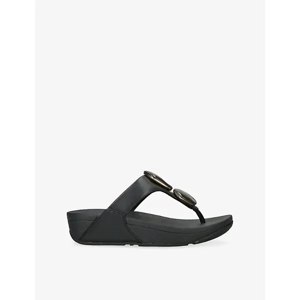 Fitflop Lulu Marble Leather Sandals - Black