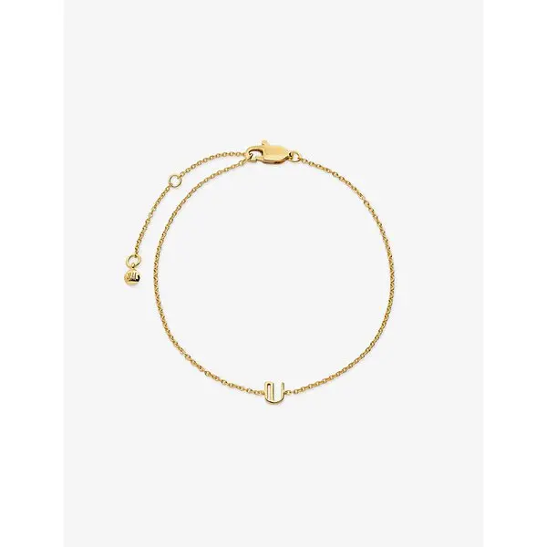 Monica Vinader Initial U 18ct Yellow Vermeil Bracelet - Gold