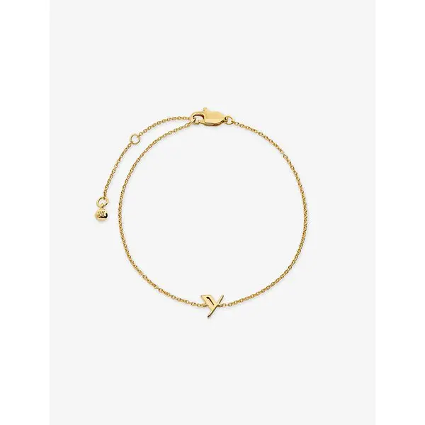 Monica Vinader Initial 'y' Vermeil Bracelet - Gold