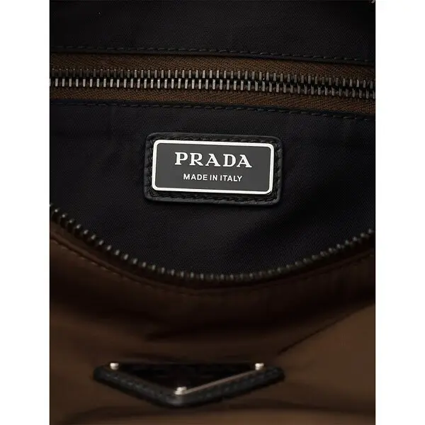 Prada Re-nylon Woven Shoulder Bag - Brown