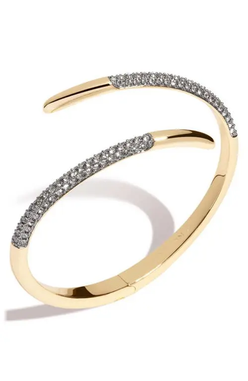 Demarson Vesey Pavé Bypass Cuff Bracelet - Gold/gunmetal/crystal