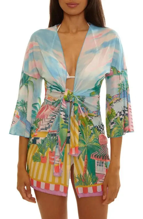 BECCA By Rebecca Virtue Miami Beach Cover-up Tunic - Blue Multi