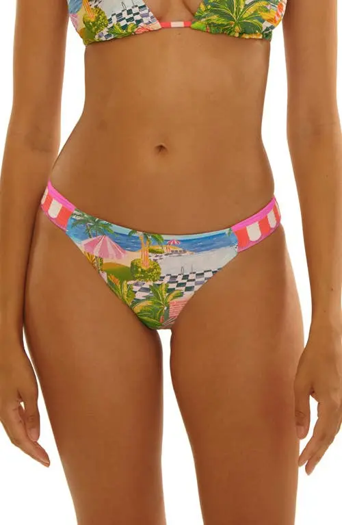 BECCA By Rebecca Virtue Miami Beach Reversible Hipster Bikini Bottoms - Coral Multi