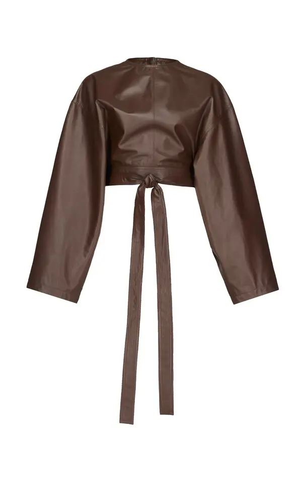 Alaïa Belted Leather Top