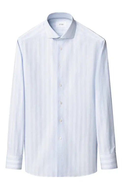 Eton Contemporray Fit Multi Stripe Poplin Dress Dress