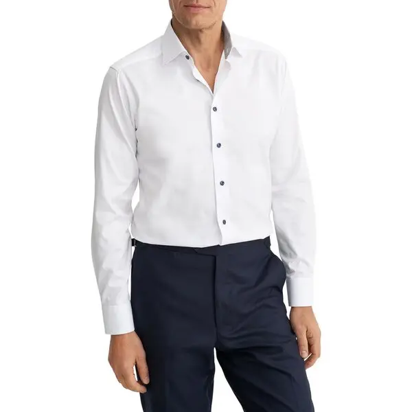Eton Slim Fit Signature Twill Button-up Shirt - White