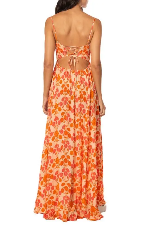 MAAJI Primavera Lace-up Back Maxi Sundress