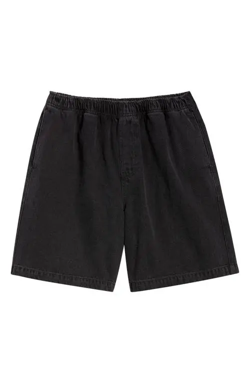 Obey Relaxed Denim Shorts - Washed Black