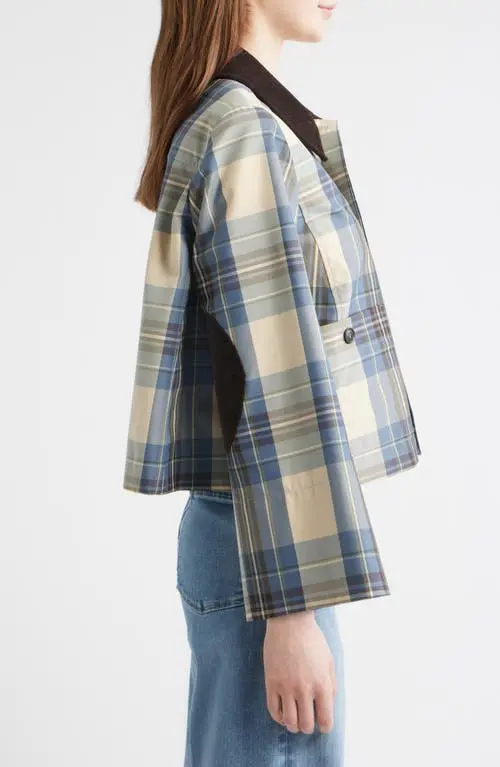 FRAME Cotton-blend Plaid Mac Coat