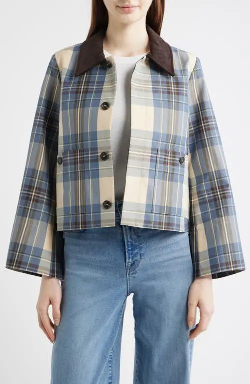 FRAME Cotton-blend Plaid Mac Coat