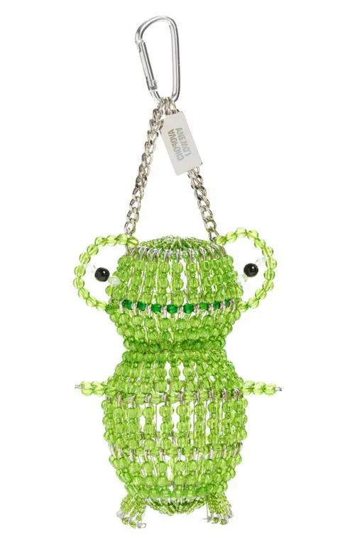 CHOPOVA LOWENA Frog Safety Pin Carabiner Bag Charm - Green