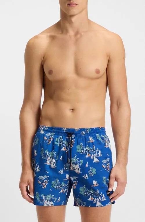 BOSS Piranha Swim Trunks - Blue