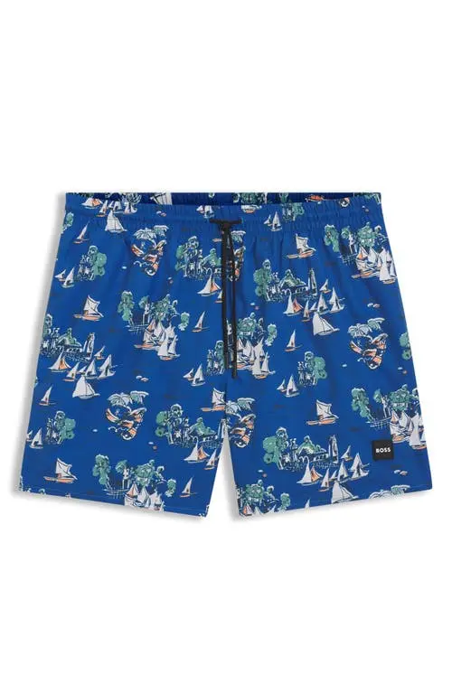 BOSS Piranha Swim Trunks - Blue