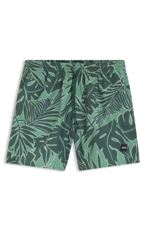 BOSS Piranha Swim Trunks - Open Green