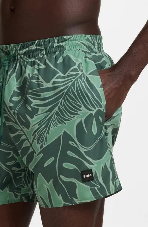 BOSS Piranha Swim Trunks - Open Green