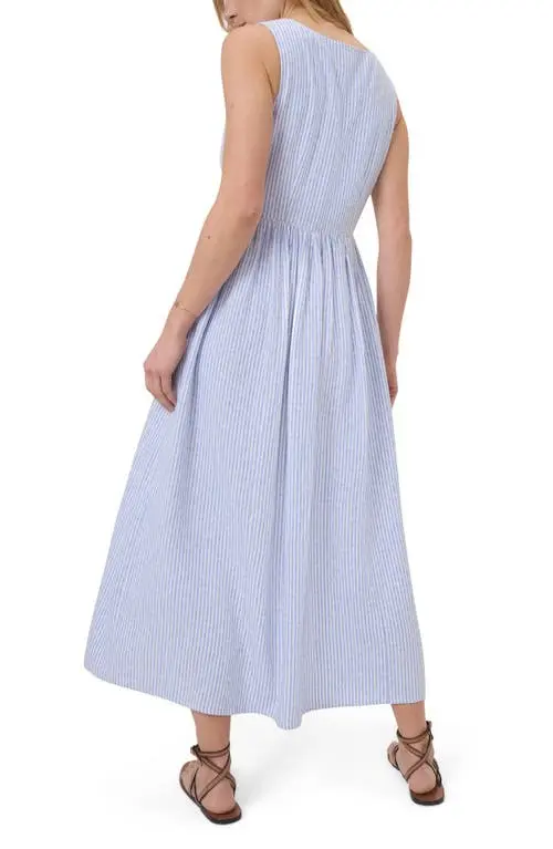 NOBODY'S CHILD Cora Pinstripe A-line Midi Dress