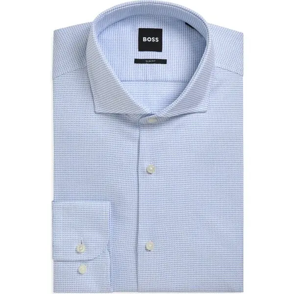 BOSS P-hank Slim Fit Dress Shirt - Light Pastel/blue