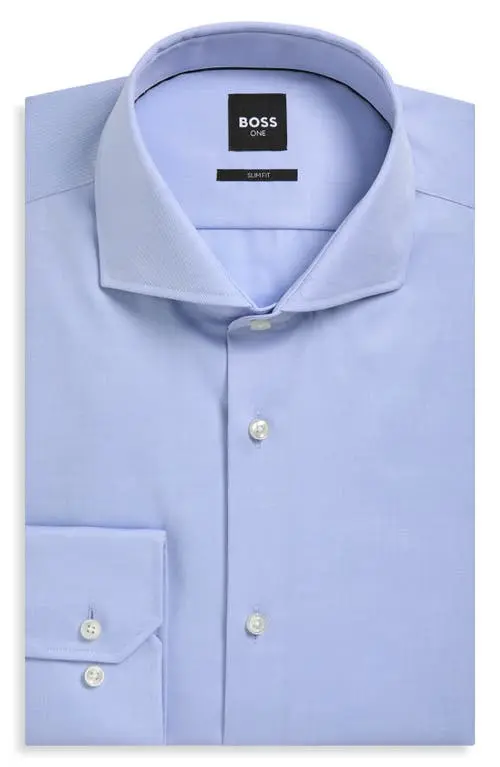 BOSS P-hank Slim Fit Cotton Dress Shirt - Light Pastel/blue