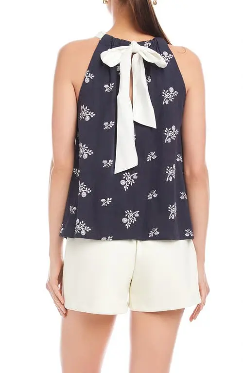 Fifteen Twenty Sicilie Floral Embroidered Halter Top