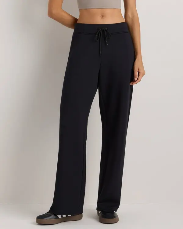 Quince Cloudcomfort Wide Leg Pants - Black