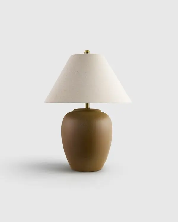 Quince Heritage Ceramic Table Lamp - Brown
