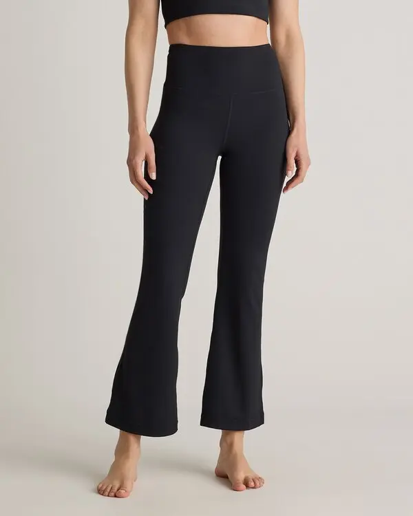Quince Ultra-form High-rise Flared Pants - Black