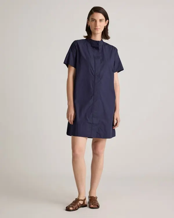Quince Organic Cotton Short Sleeve Shirt Dress