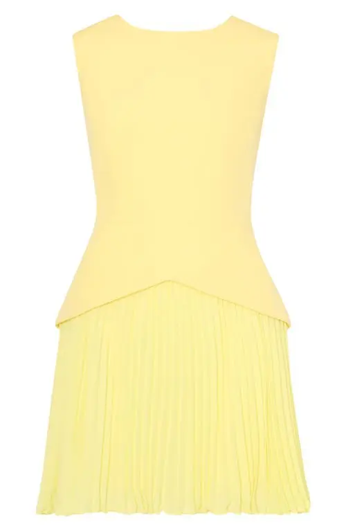 MILLY Haddy Pleated Mini Dress - Yellow
