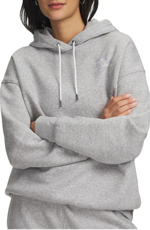 Under Armour Icon Fleece Hoodie - Gray Light Heather//white