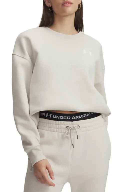 Under Armour Icon Fleece Crewneck Sweatshirt - Summit White//white