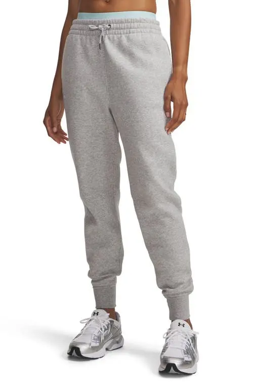 Under Armour Icon Fleece Joggers - Gray Light Heather// White