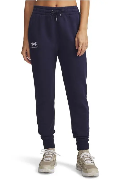 Under Armour Icon Fleece Joggers - Midnight Navy// White