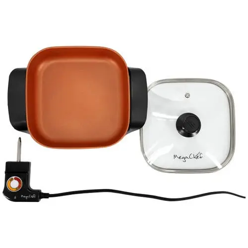 MEGACHEF 8 Inch Electric Skillet With Lid