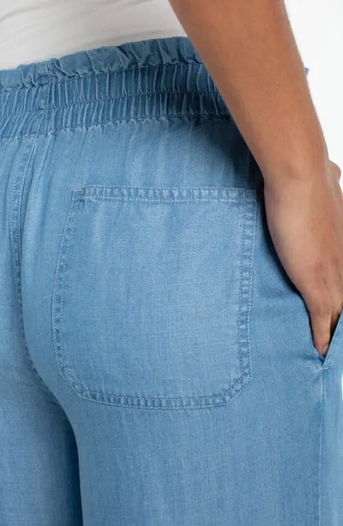 LIVERPOOL Cinch Waist Wide Leg Denim Pants