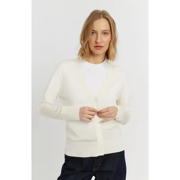 Chinti & Parker Pure Merino Cardigan - Cream